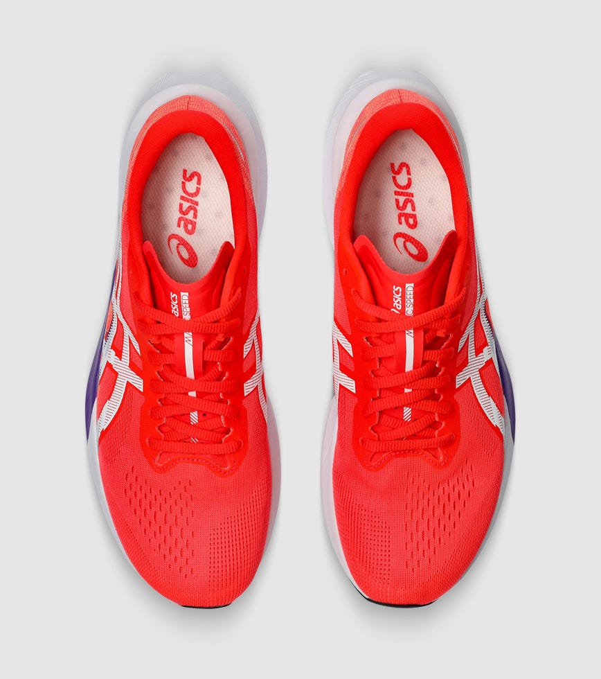 ASICS MAGIC SPEED 4 MENS FLASH RED WHITE | The Athlete's Foot