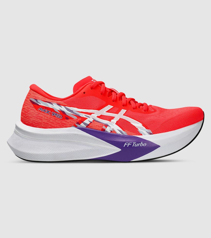 ASICS MAGIC SPEED 4 MENS FLASH RED WHITE | The Athlete's Foot