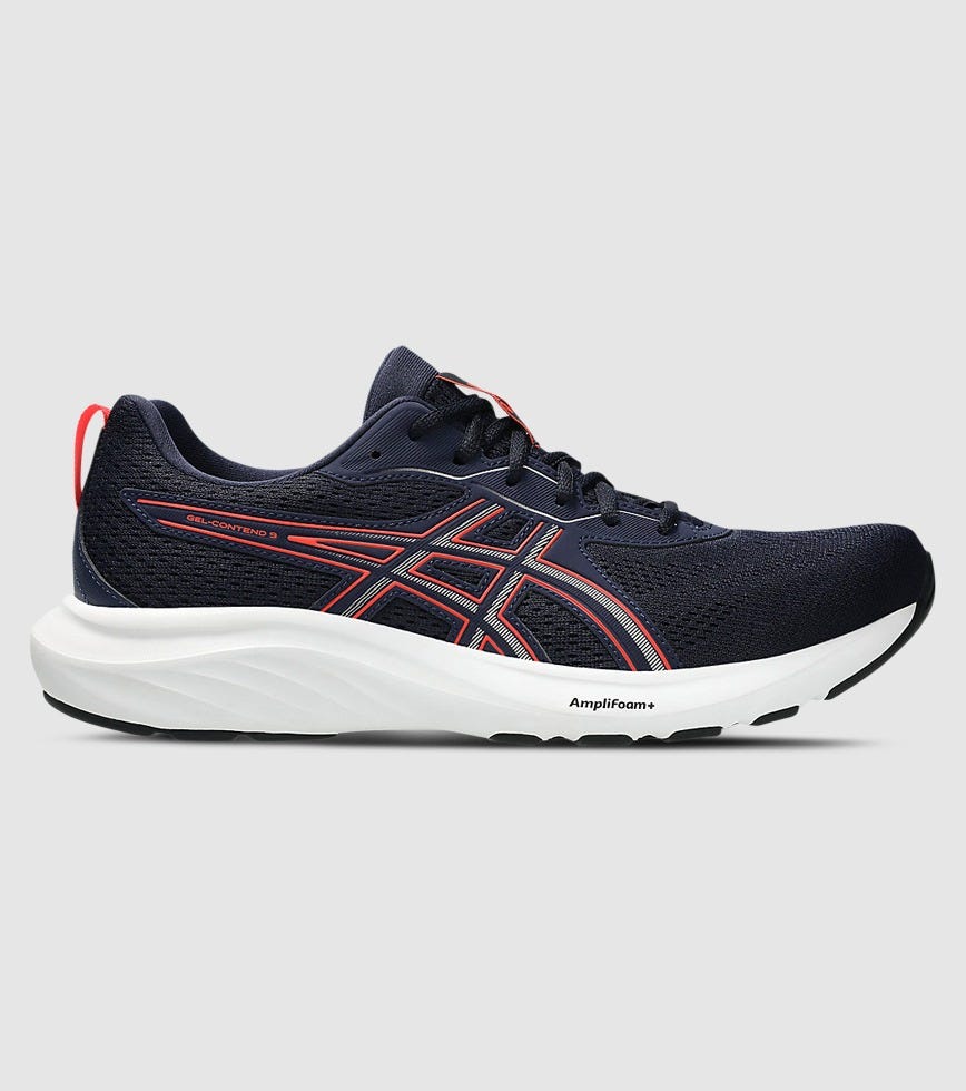ASICS GEL-CONTEND 9 MENS MIDNIGHT FLASH RED | The Athlete's Foot