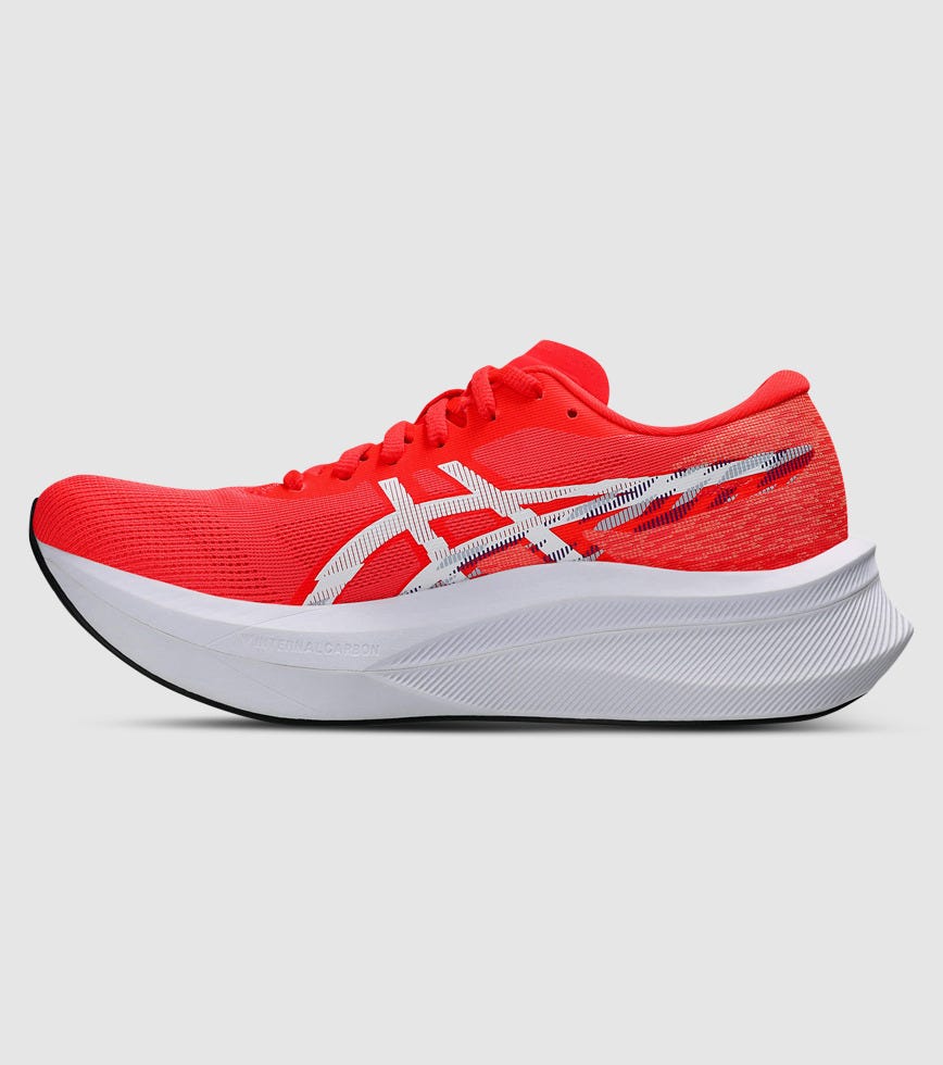 ASICS MAGIC SPEED 4 WOMENS FLASH RED WHITE | The Athlete's Foot