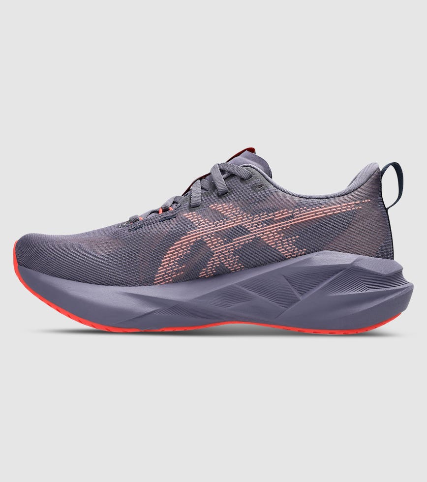 ASICS NOVABLAST 5 WOMENS GREYISH PURPLE CORAL REEF | The Athlete's Foot
