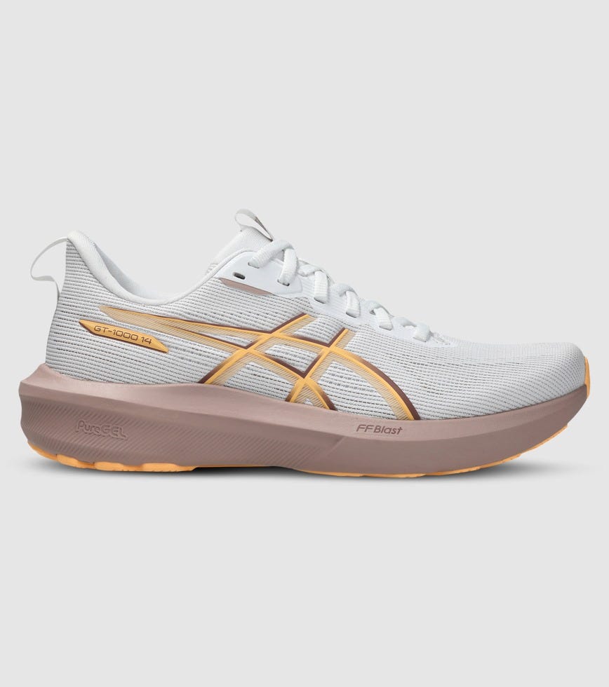 ASICS GT-1000 14 WOMENS WHITE RUBBLE RED | The Athlete's Foot