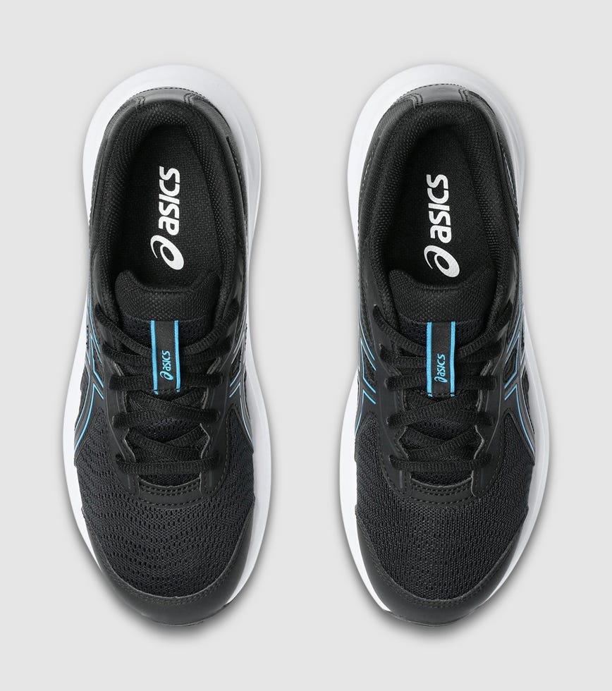ASICS CONTEND 9 (GS) KIDS BLACK DIGITAL AQUA | The Athlete's Foot