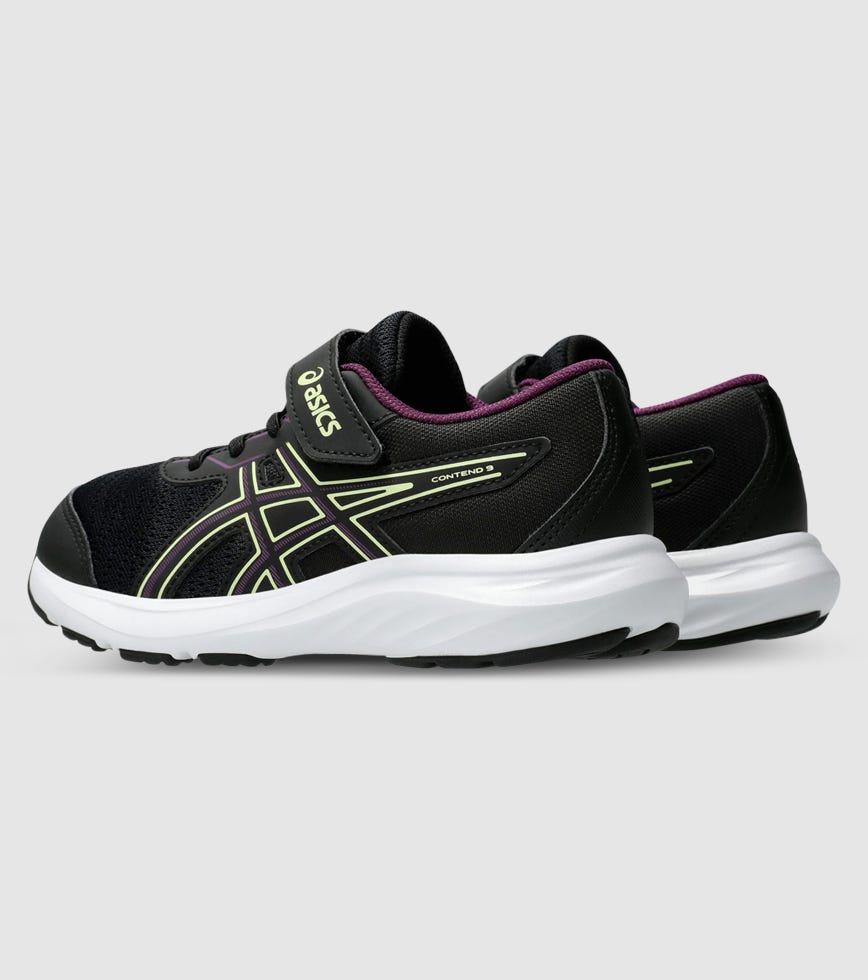 ASICS CONTEND 9 (PS) KIDS BLACK DEEP MAUVE | The Athlete's Foot