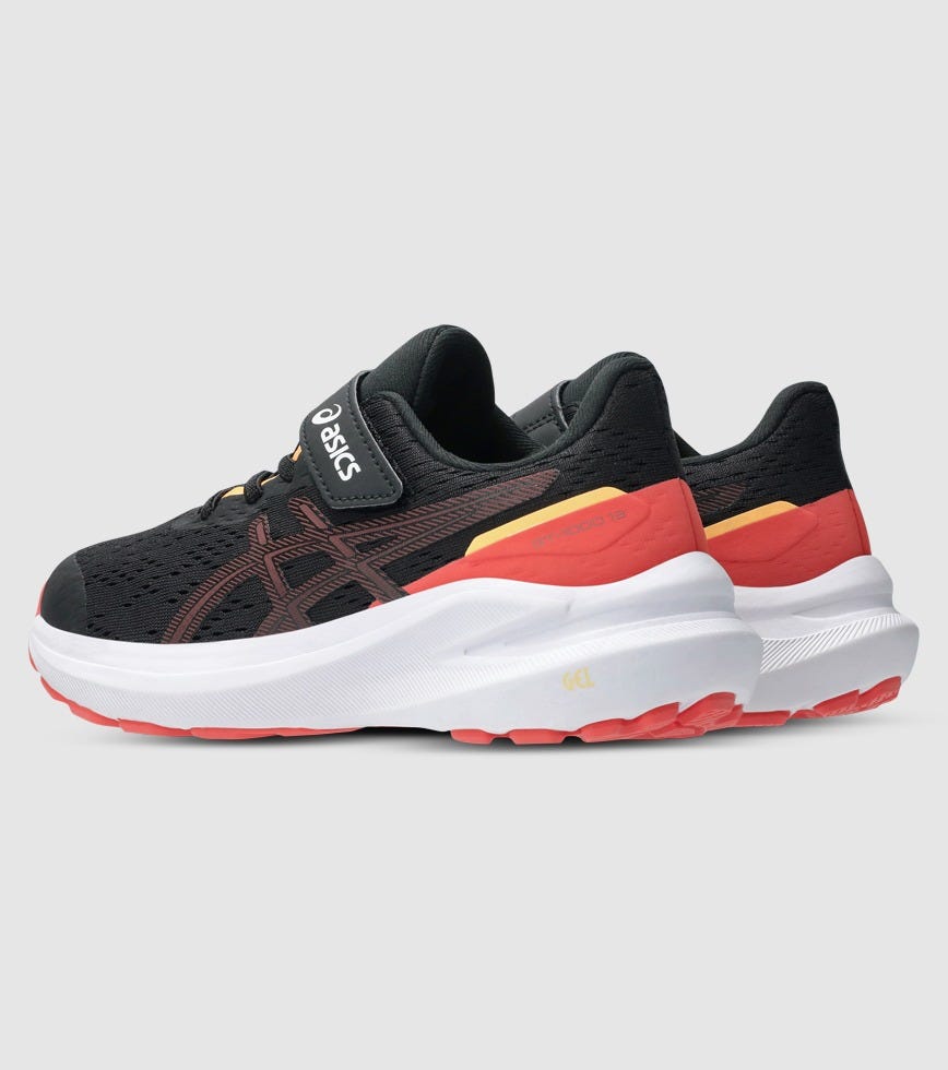 ASICS GT-1000 13 (PS) KIDS BLACK RUBBLE RED | The Athlete's Foot