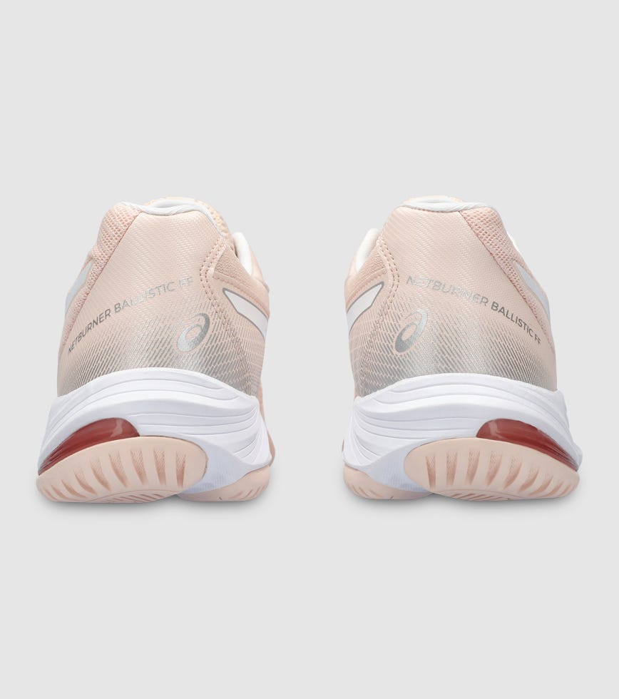 ASICS NETBURNER BALLISTIC FF 3 WOMENS NETBALL SHOES PEARL PINK WHITE ...