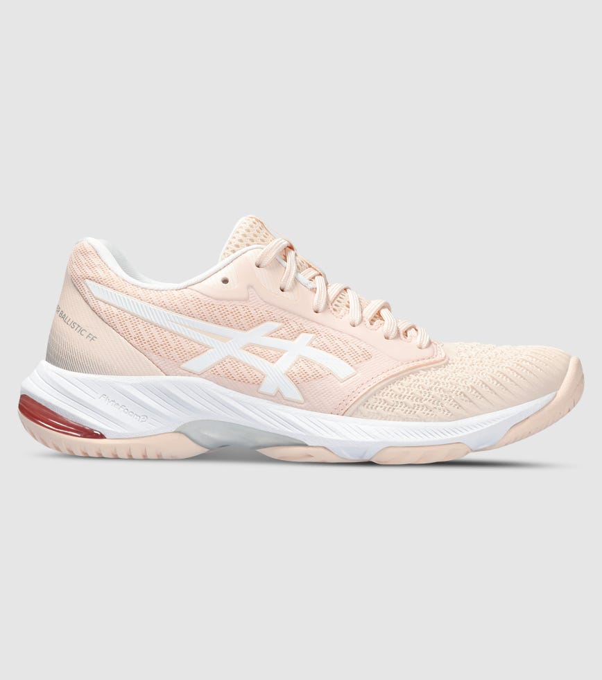 ASICS NETBURNER BALLISTIC FF 3 WOMENS NETBALL SHOES PEARL PINK WHITE ...