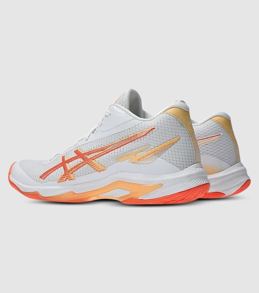 ASICS NETBURNER BALLISTIC FF MT 4 WOMENS NETBALL SHOES WHITE VIVID ...