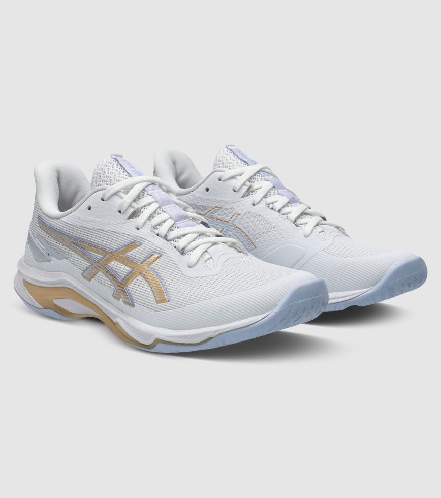 ASICS NETBURNER BALLISTIC FF 4 (D WIDE) WOMENS NETBALL SHOES WHITE ...