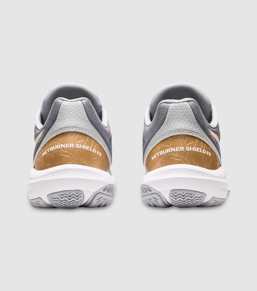ASICS NETBURNER SHIELD WOMENS PIEDMONT GREY CHAMPAGN | The Athlete's Foot