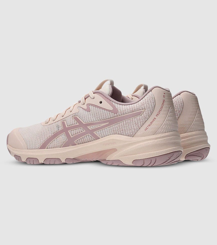 ASICS NETBURNER PROFESSIONAL FF 4 WOMENS NETBALL SHOES PEARL PINK ...