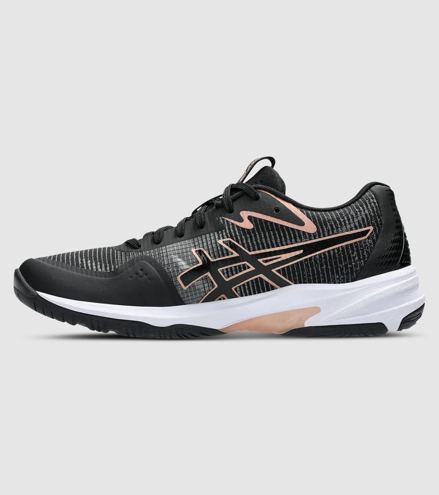 ASICS NETBURNER PROFESSIONAL FF 4 WOMENS NETBALL SHOES BLACK ROSE GOLD ...
