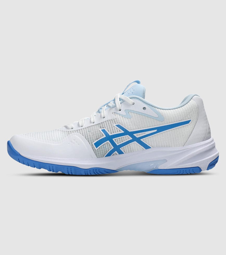 ASICS NETBURNER PROFESSIONAL FF 4 WOMENS WHITE BLUE COAST | The Athlete ...