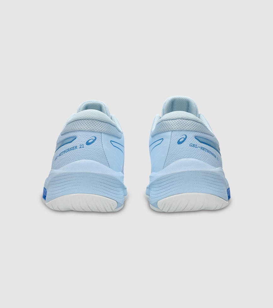 ASICS GEL-NETBURNER 21 BIO (D WIDE) WOMENS NETBALL SHOES LIGHT BLUE ...