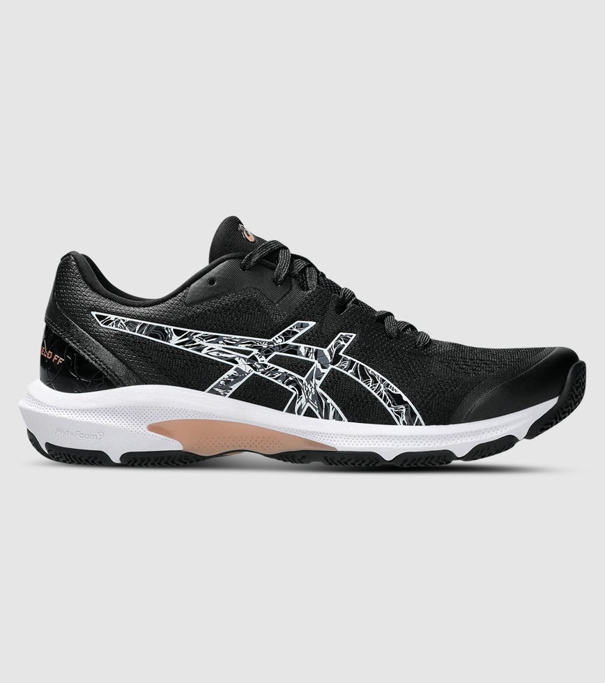 ASICS NETBURNER SHIELD FF WOMENS NETBALL SHOES BLACK CARRIER GREY | The ...