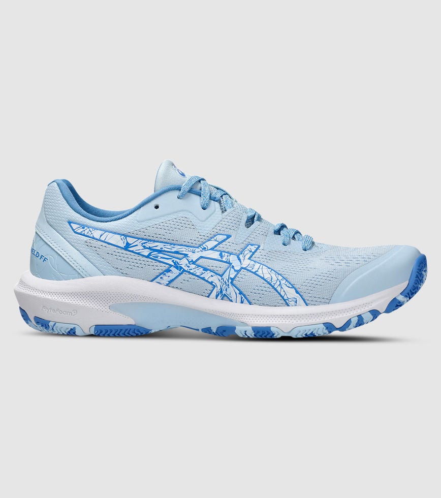 ASICS NETBURNER SHIELD FF WOMENS LIGHT BLUE WHITE | The Athlete's Foot