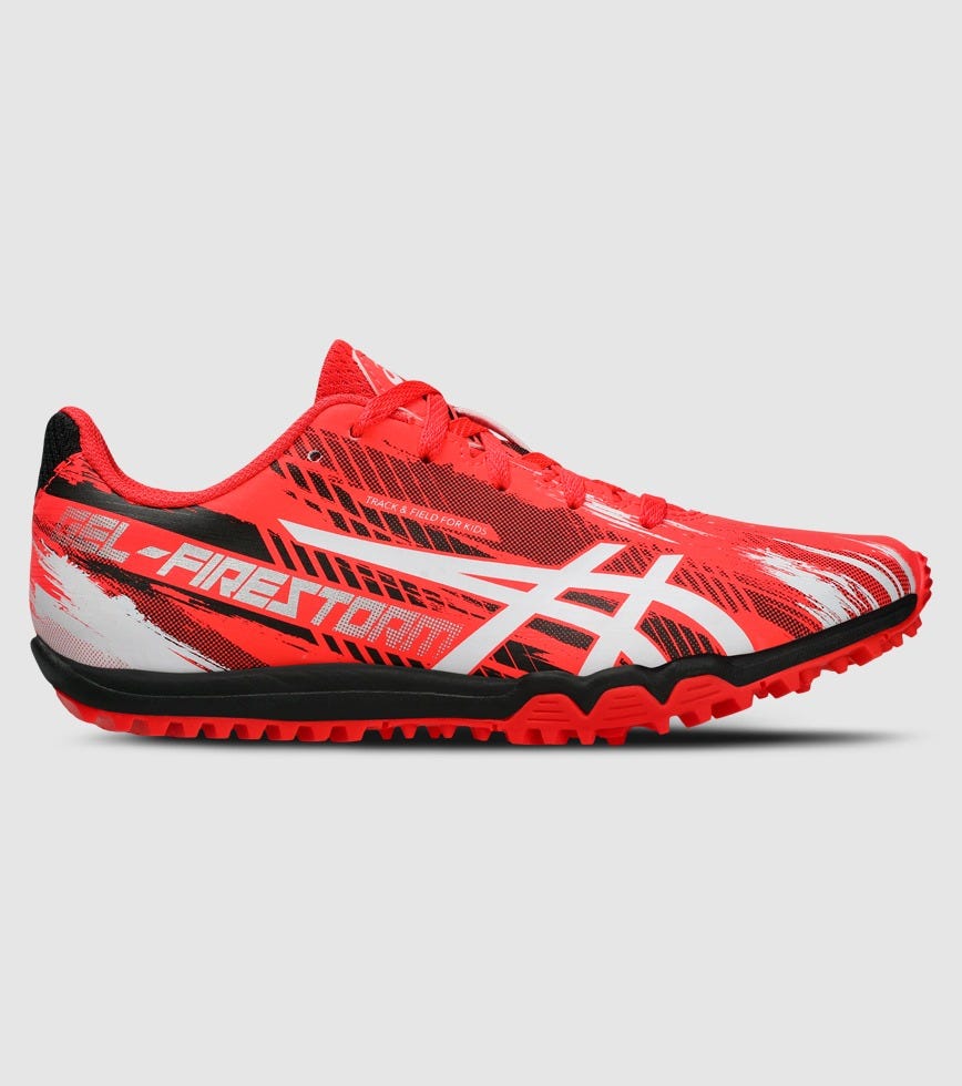 ASICS GEL-FIRESTORM 5 (GS) KIDS FLASH RED WHITE | The Athlete's Foot