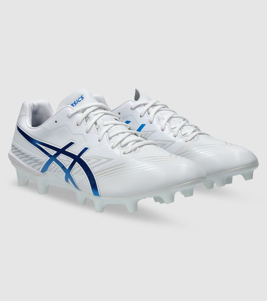 ASICS SWIFT STRIKE MENS FOOTBALL BOOTS WHITE ELECTRIC BLUE | The ...