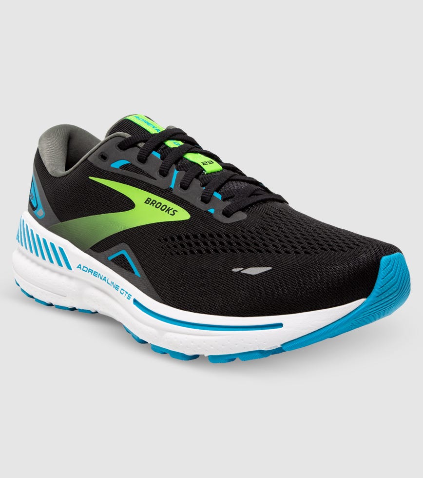 BROOKS ADRENALINE GTS 23 (B NARROW) MENS BLACK HAWAIIAN OCEAN GREEN ...