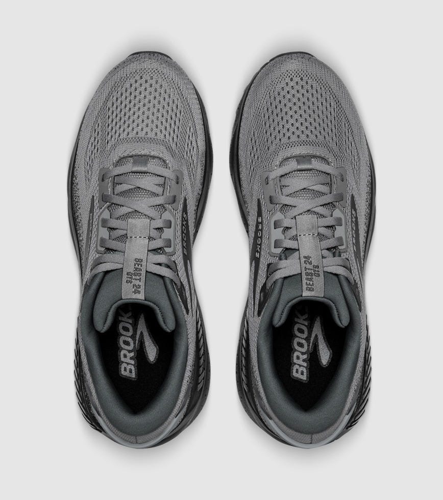 BROOKS BEAST GTS 24 (2E WIDE) MENS PRIMER GREY EBONY | The Athlete's Foot