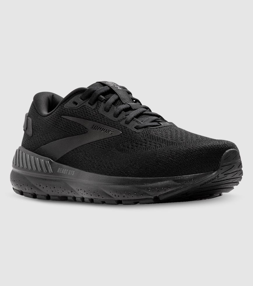 BROOKS BEAST GTS 24 (2E WIDE) MENS BLACK BLACK BLACK | The Athlete's Foot