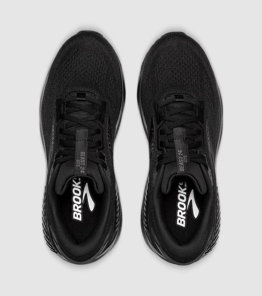BROOKS BEAST GTS 24 (2E WIDE) MENS BLACK BLACK BLACK | The Athlete's Foot