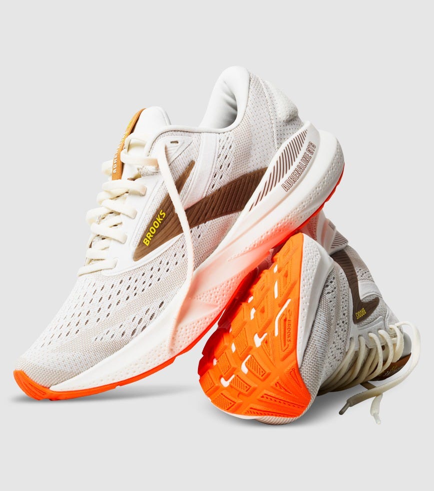 BROOKS ADRENALINE GTS 24 MENS COCONUT PORTABELLA ORG | The Athlete's Foot