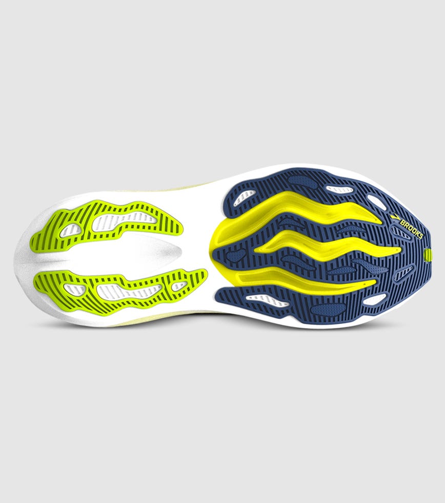 BROOKS GLYCERIN MAX MENS LIME NAVY PEONY WHITE | The Athlete's Foot
