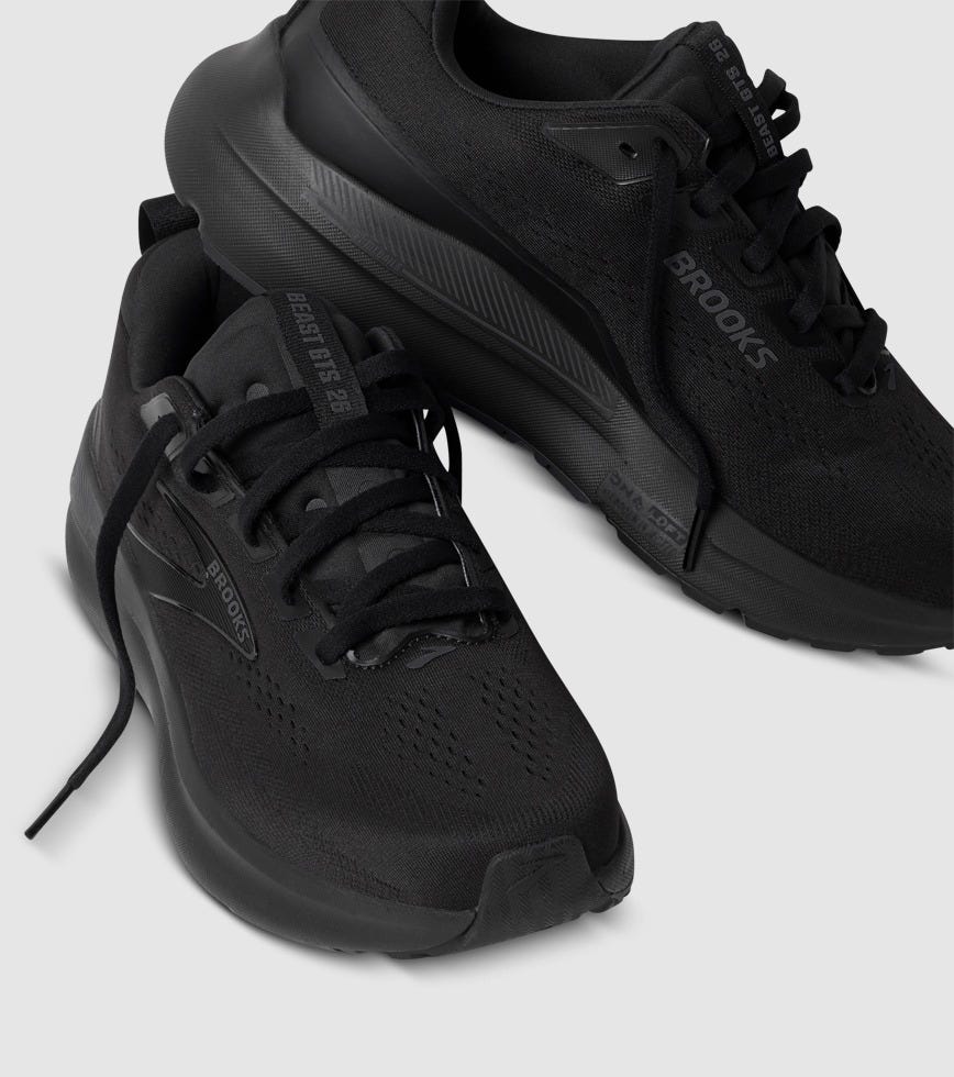 BROOKS BEAST GTS 26 (4E X WIDE) MENS BLACK BLACK GREY | The Athlete's Foot
