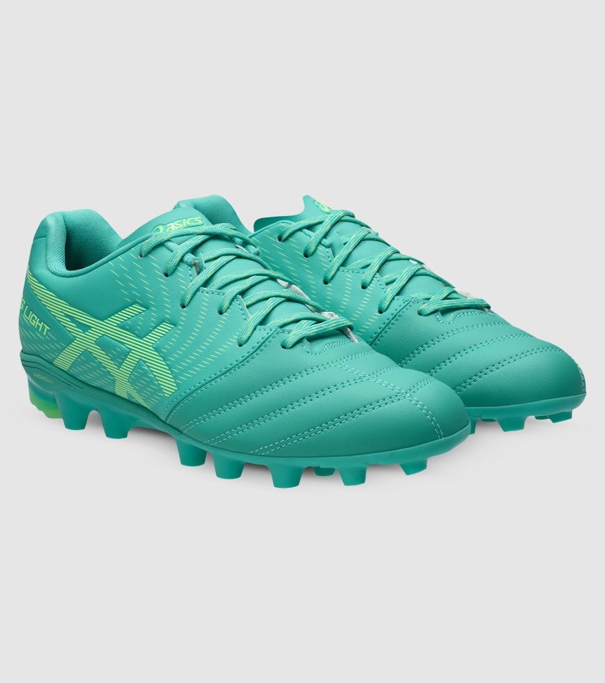 ASICS DS LIGHT JR (GS) KIDS FOOTBALL BOOTS AURORA GREEN ILLUMINATE ...