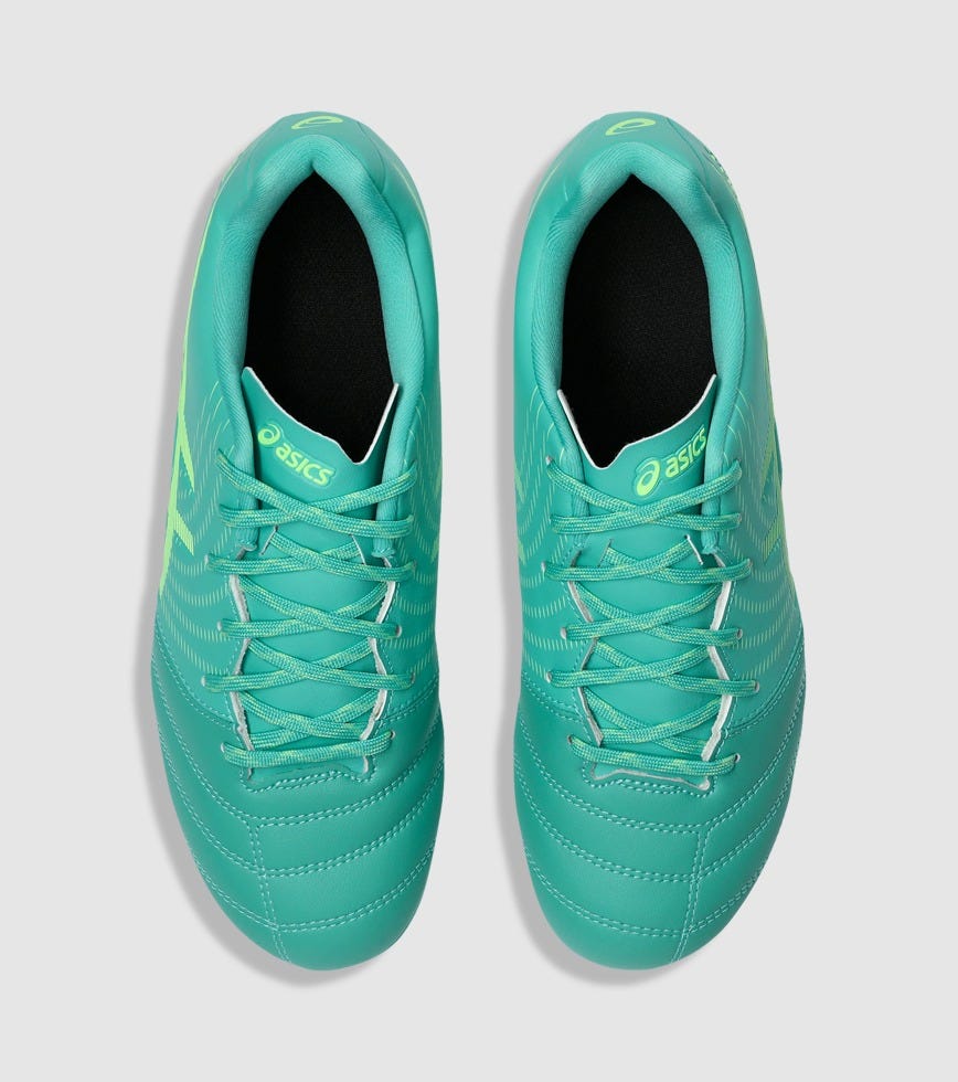 ASICS DS LIGHT JR (GS) KIDS FOOTBALL BOOTS AURORA GREEN ILLUMINATE ...