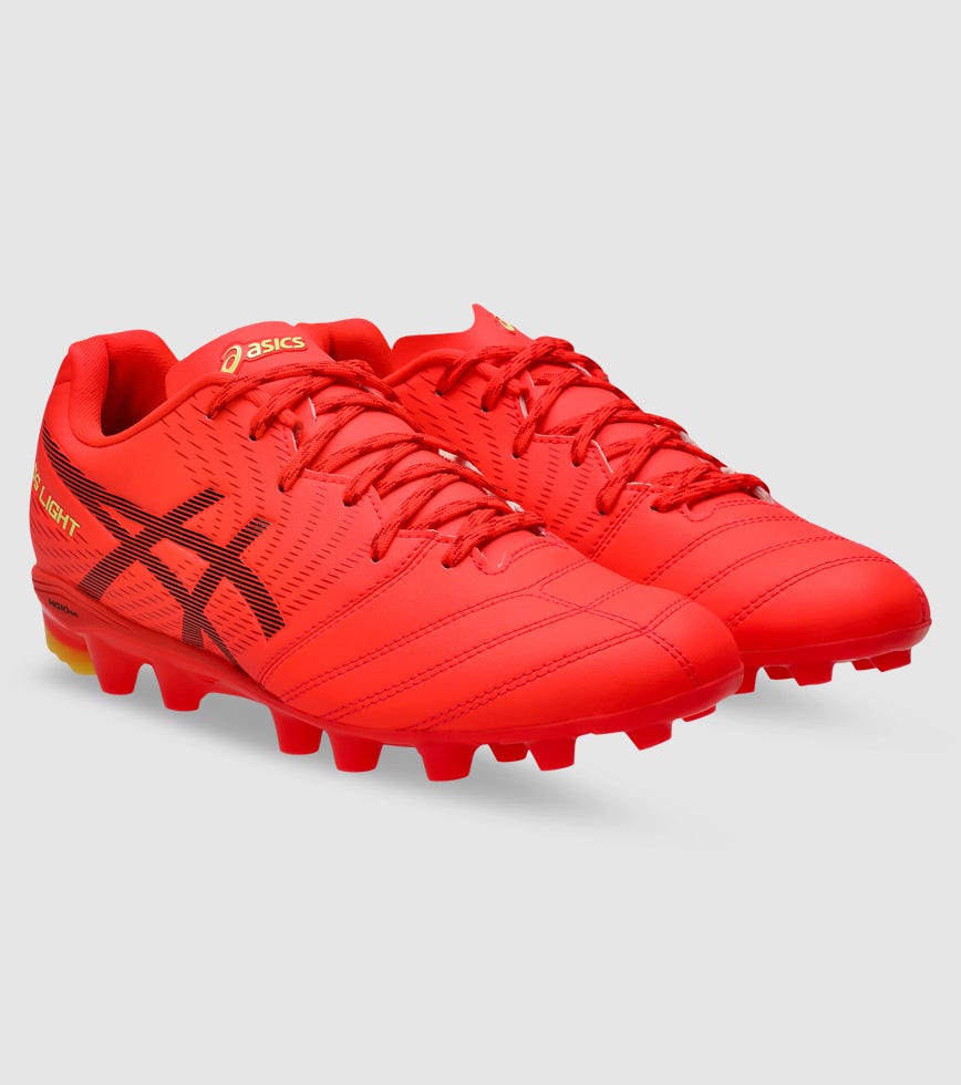 ASICS DS LIGHT JR (GS) KIDS FOOTBALL BOOTS FLASH RED BLACK | The ...