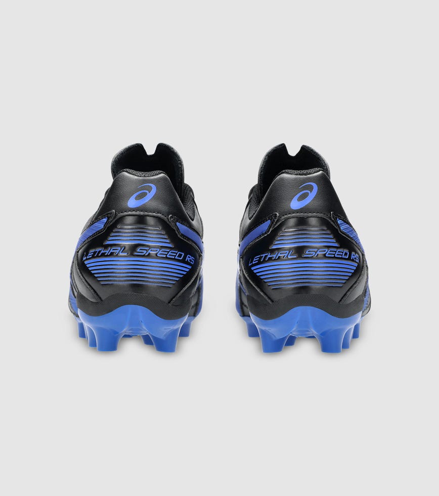 ASICS LETHAL SPEED RS (FG) MENS FOOTBALL BOOTS BLACK ILLUSION BLUE | The Athlete's Foot
