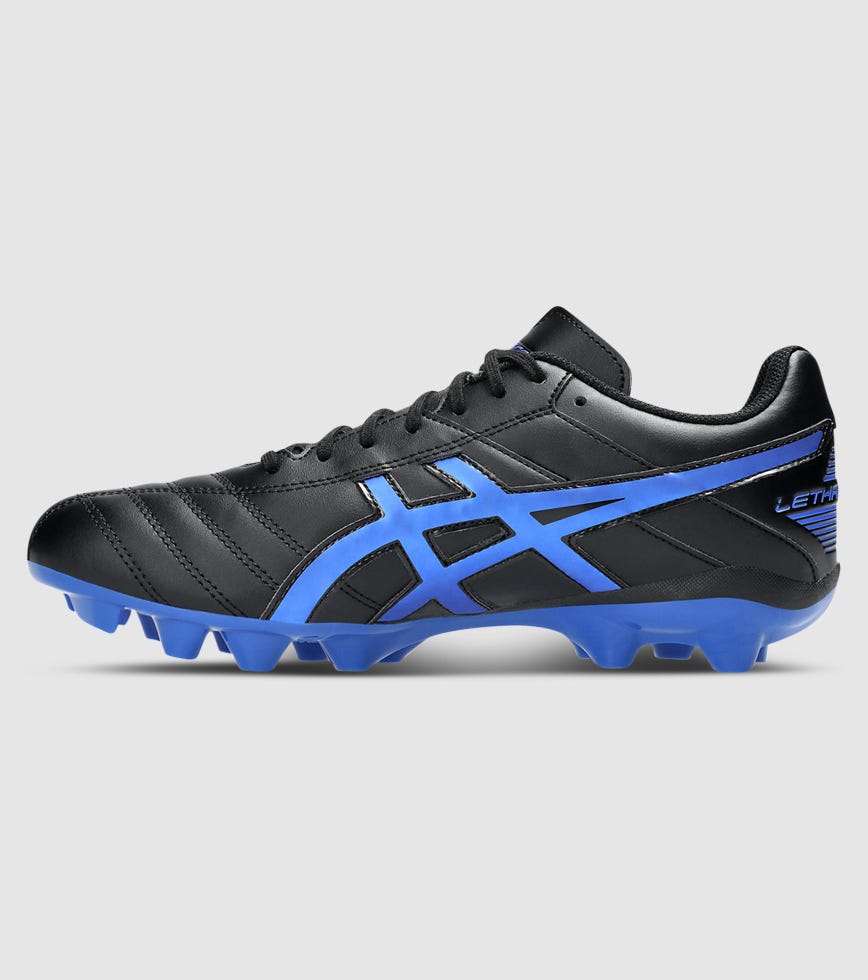 ASICS LETHAL SPEED RS (FG) MENS FOOTBALL BOOTS BLACK ILLUSION BLUE | The Athlete's Foot