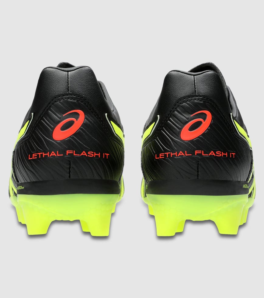 ASICS LETHAL FLASH IT 2 MENS BLACK SAFETY YELLOW | The Athlete's Foot