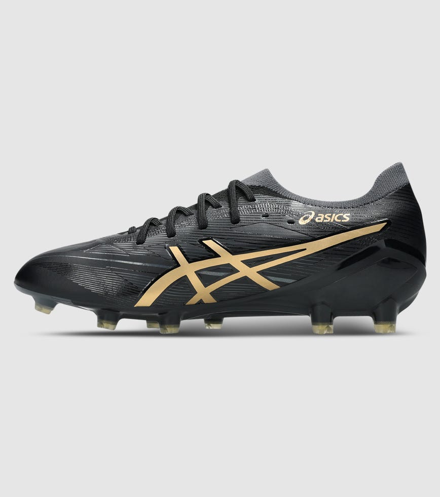 ASICS MENACE 5 (FG) MENS FOOTBALL BOOTS BLACK PURE GOLD | The Athlete's ...