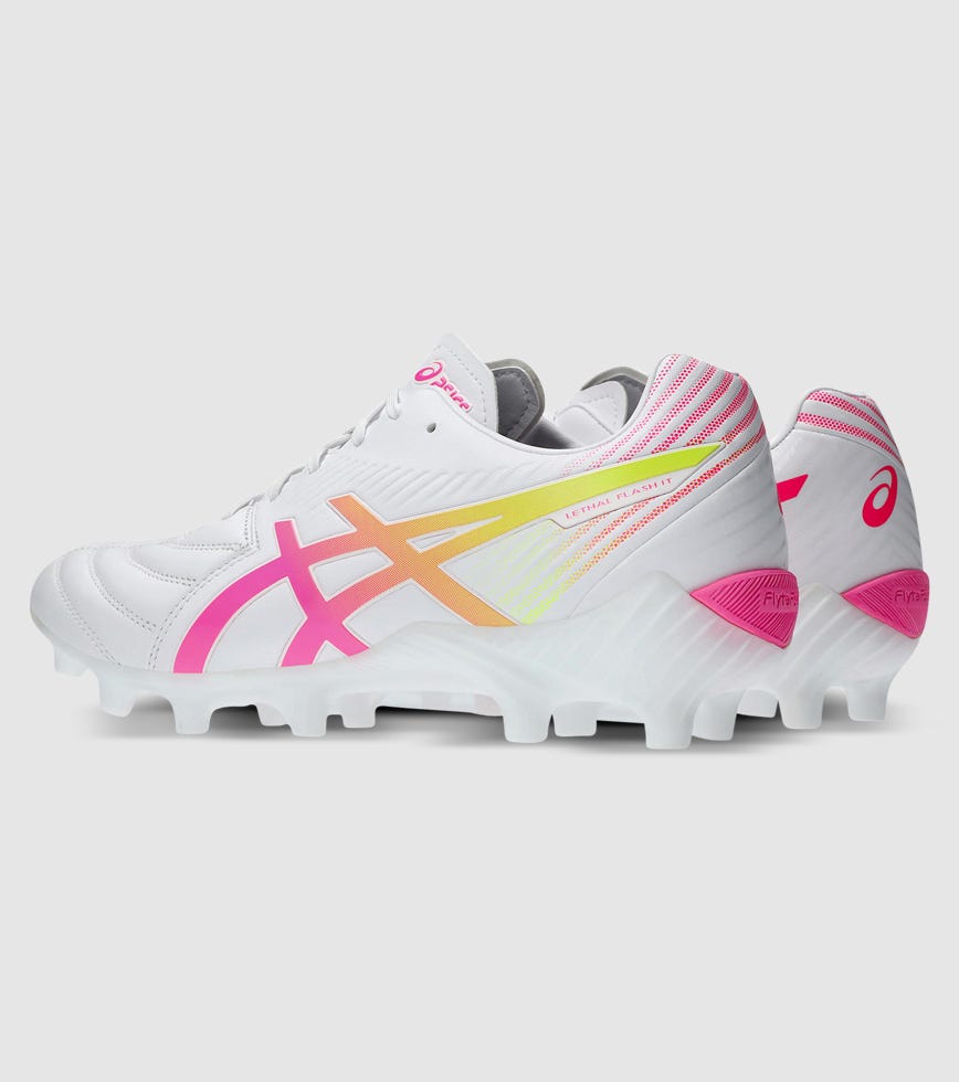 ASICS LETHAL FLASH IT FF 3 (FG) MENS FOOTBALL BOOTS WHITE HOT PINK ...