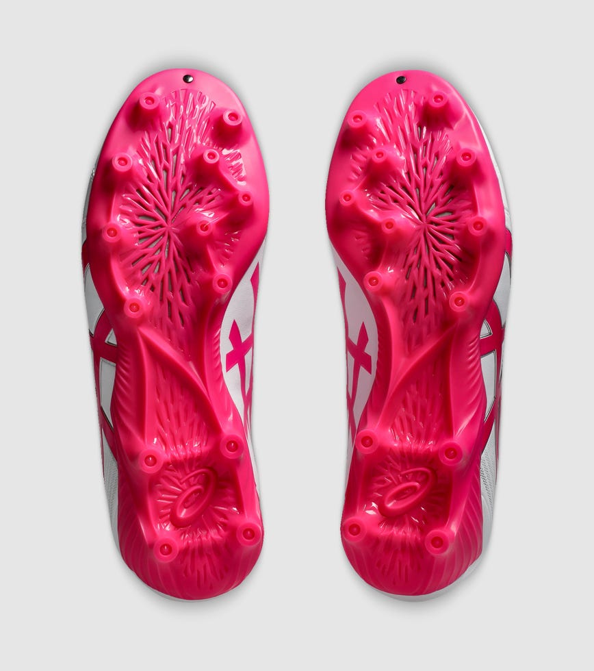 ASICS LETHAL FLASH IT FF 3 (FG) WOMENS FOOTBALL BOOTS WHITE PINK GLO ...