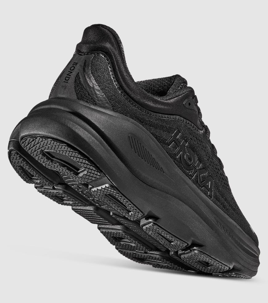 HOKA BONDI 9 (4E X-WIDE) MENS BLACK BLACK | The Athlete's Foot