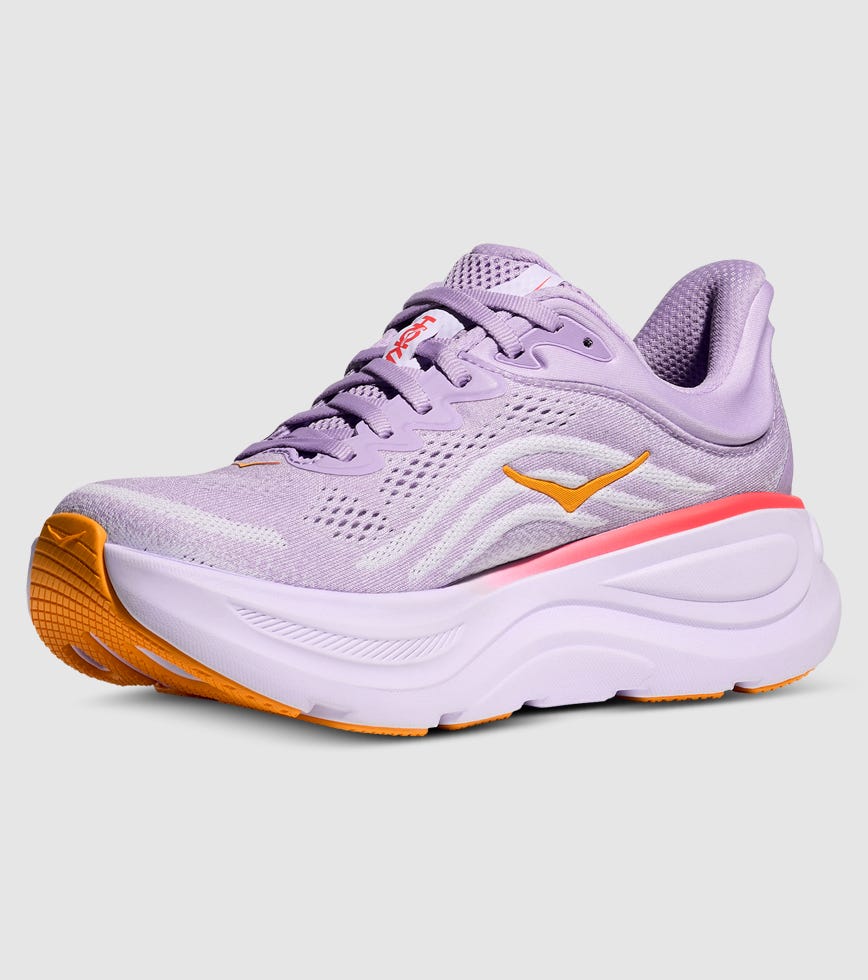 HOKA BONDI 9 (2E WIDE) WOMENS ASTER FLOWER STARLIGHT GLOW | The Athlete's Foot