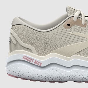 BROOKS GHOST MAX 2 WOMENS COCONUT MILK GRAY ZEP | The Athlete's Foot