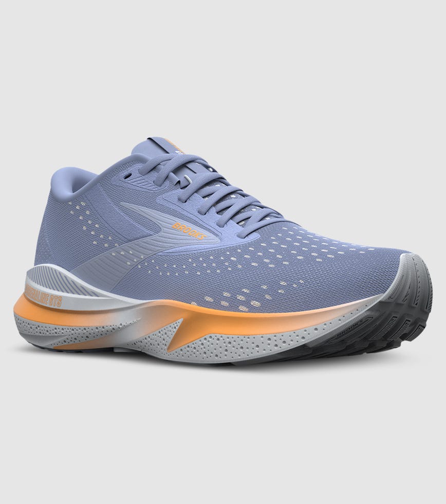 BROOKS ADRENALINE GTS 24 WOMENS BLUE HERON WHITE ORANGE | The Athlete's ...