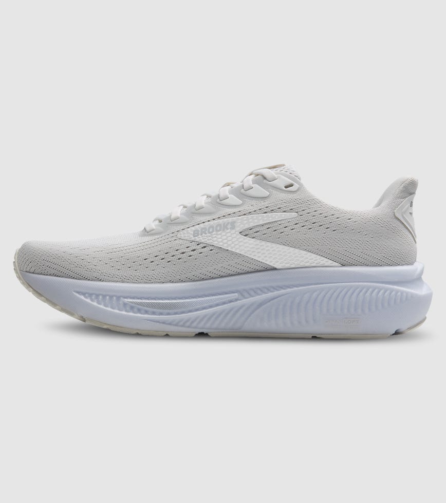 BROOKS GHOST 17 WOMENS WHITE WHITE GREY | The Athlete's Foot