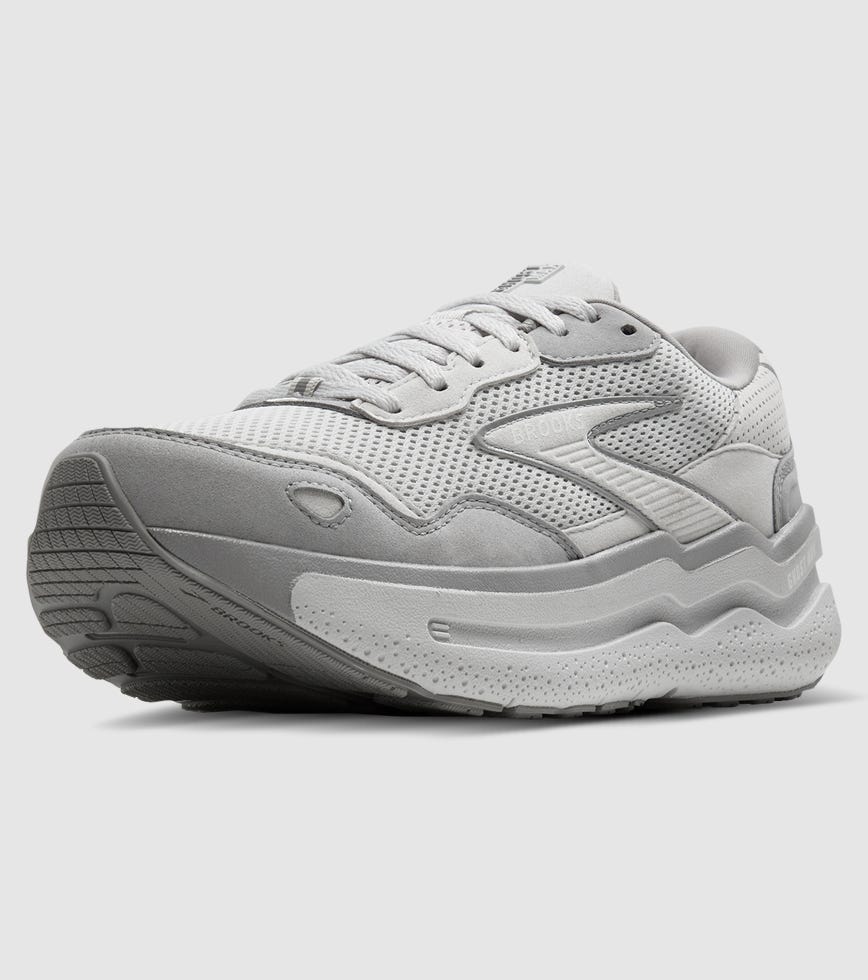 BROOKS GHOST MAX 2 SUEDE WOMENS OYSTER ALLOY ANTARCTICA | The Athlete's ...