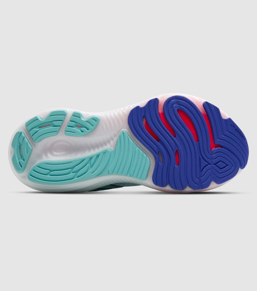 BROOKS GLYCERIN GTS 22 WOMENS WHITE AMPARO BLUE | The Athlete's Foot