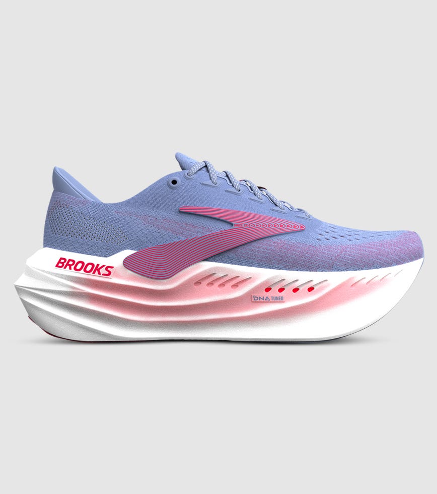BROOKS GLYCERIN MAX WOMENS BLUE DIVA PINK WHT | The Athlete's Foot