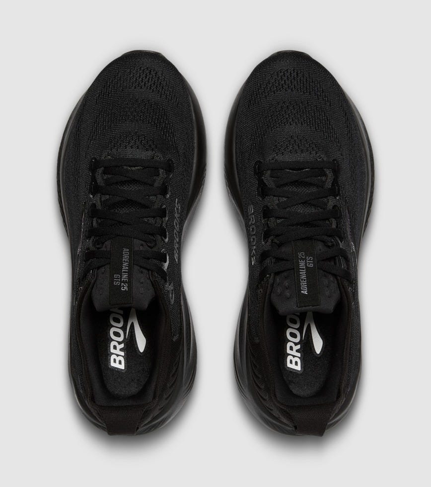BROOKS ADRENALINE GTS 25 (2E X WIDE) WOMENS BLACK BLACK EBONY | The ...