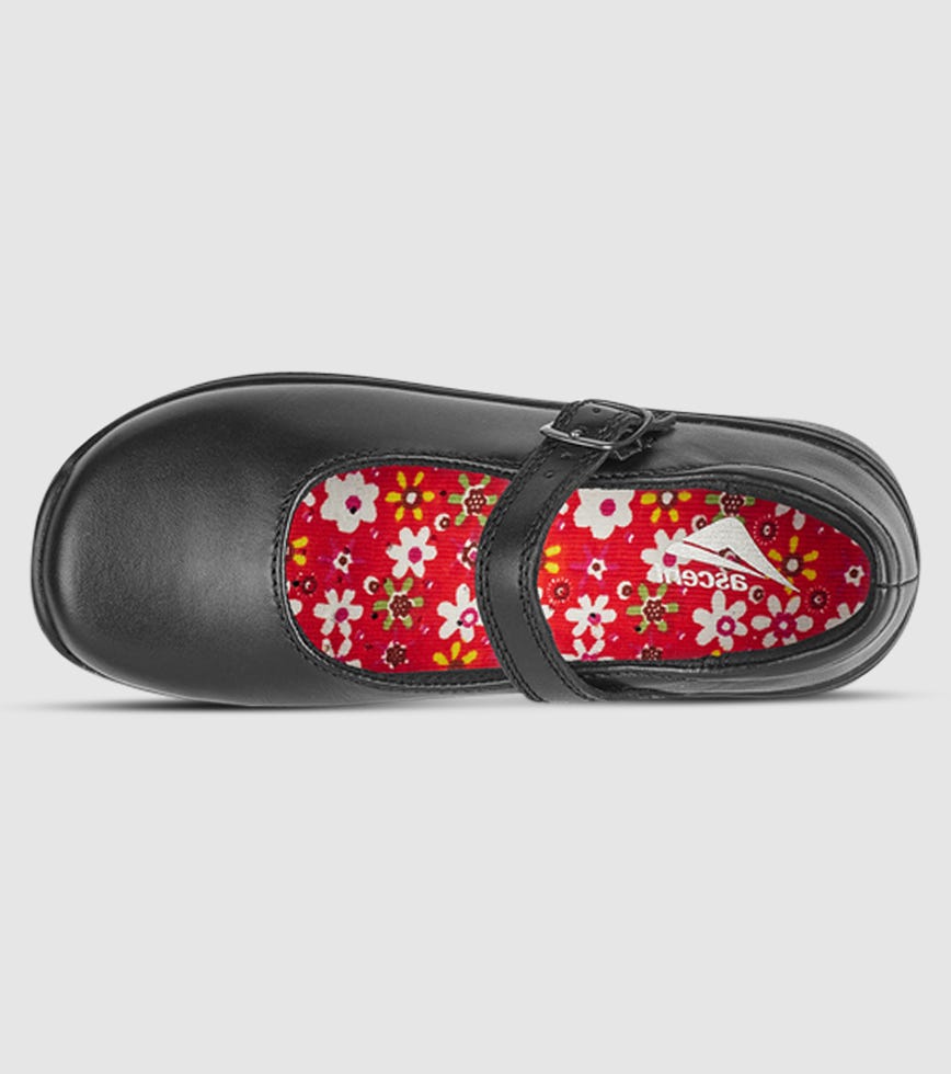 ASCENT ADELA BUCKLE JUNIOR GIRLS MARY JANE SCHOOL SHOES BLACK | The ...