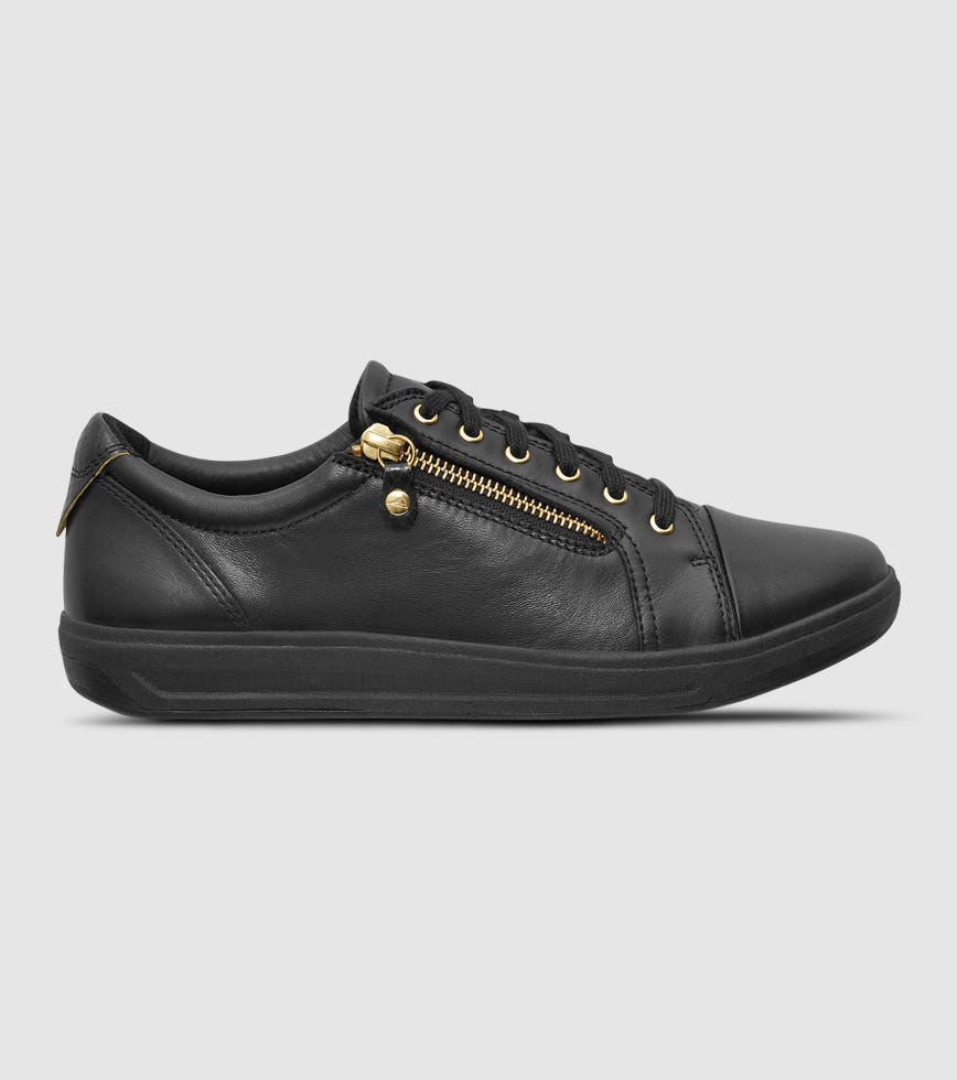 ASCENT STRATUS ZIP WOMENS BLACK GOLD | The Athlete's Foot