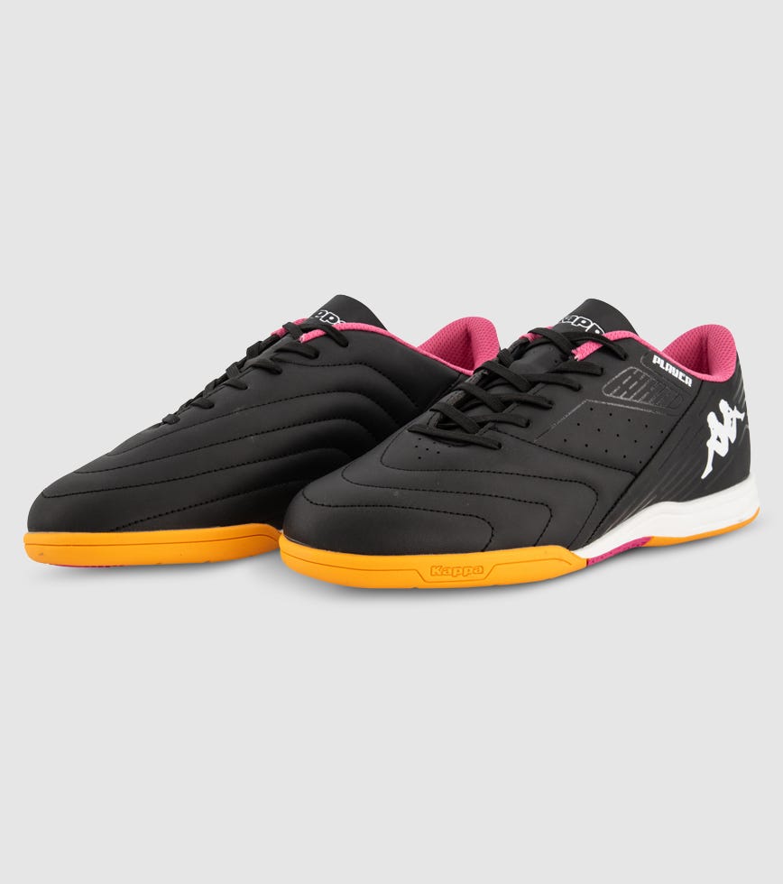 KAPPA PLAYER BASE MENS INDOOR FOOTBALL BOOTS BLACK ORANGE BLAZING ...
